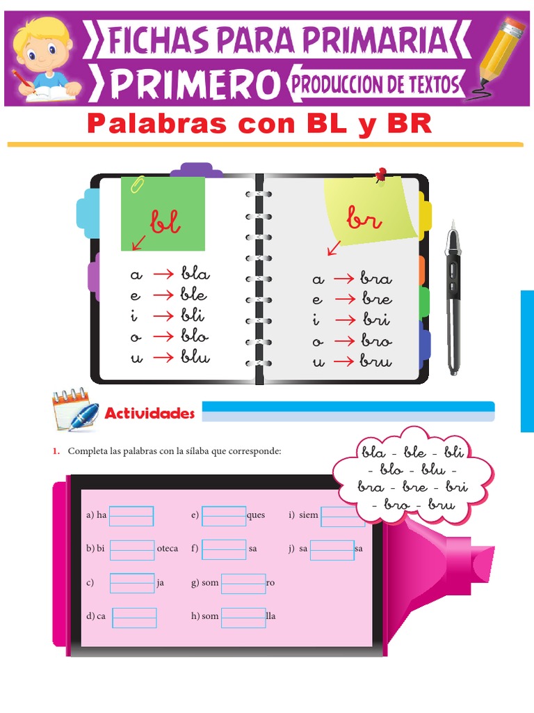 Palabras Con BL y BR para Primer Grado de Primaria | PDF