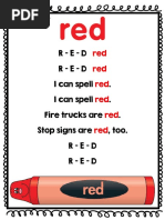 Color Word Songs | PDF