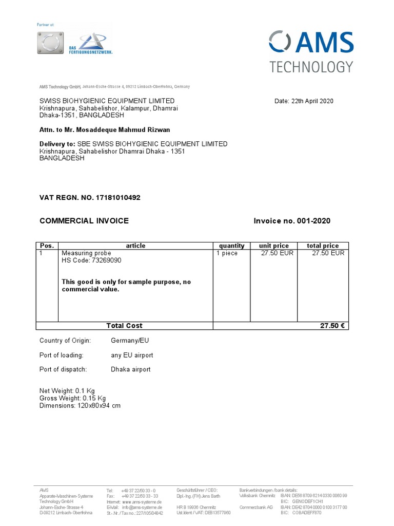 Commercial Invoice | PDF