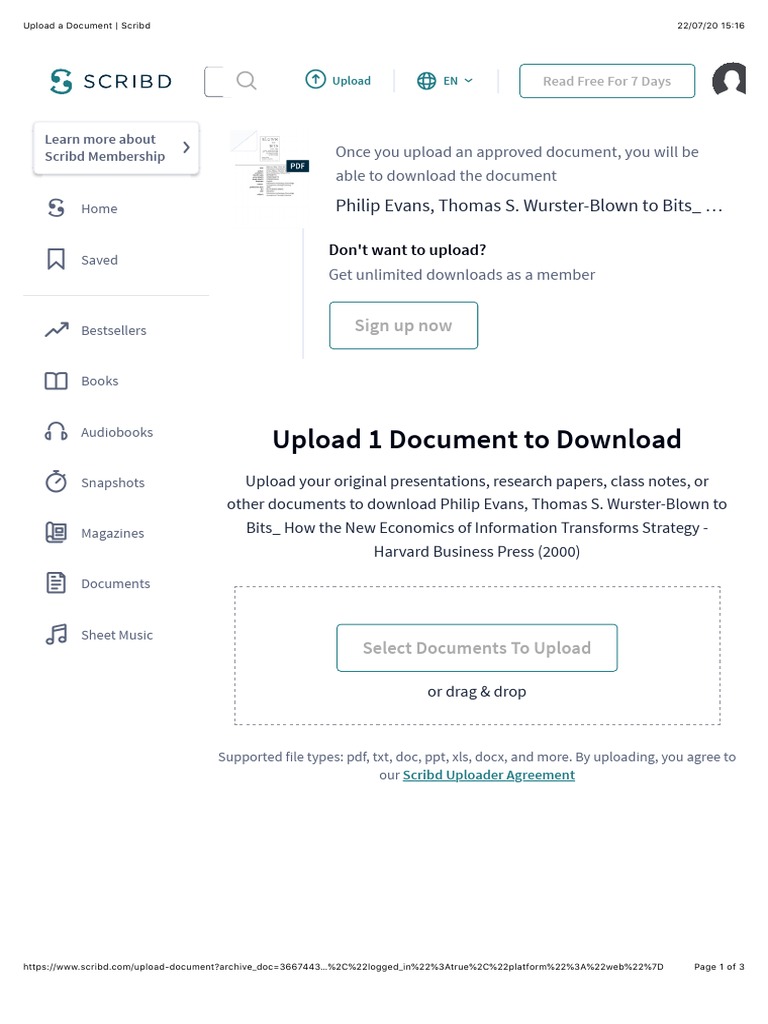 Once You Upload An Approved Document, You Will Be Able To Download The Document ! | PDF | Scribd ...