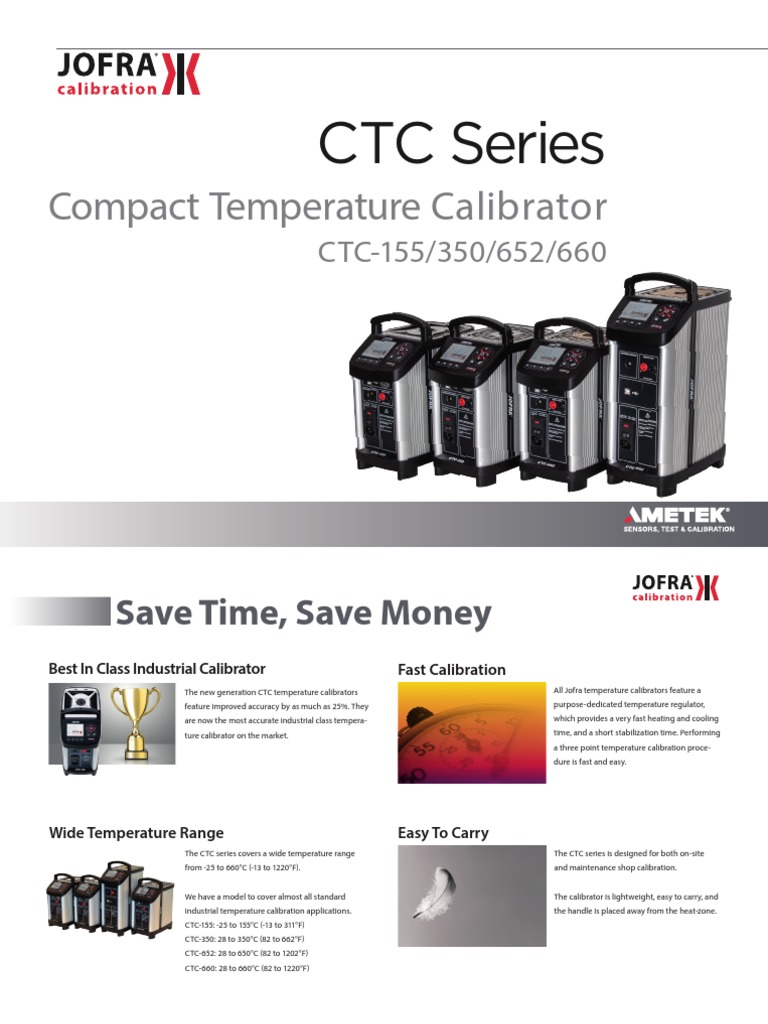 CTC Series: Compact Temperature Calibrator | PDF | Calibration | Mains ...