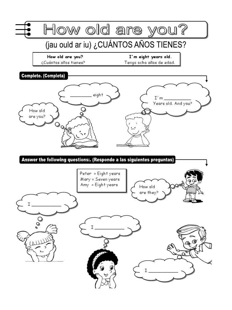 How Old Are You? I M Eight Years Old.: ¿Cuántos Años Tienes? Tengo Ocho ...