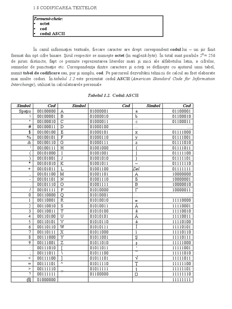 Codificarea Textelor | PDF