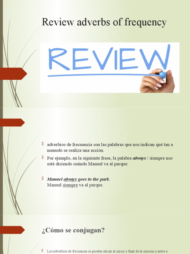 Review Adverbs of Frequency | PDF | Artes del Lenguaje y Comunicación