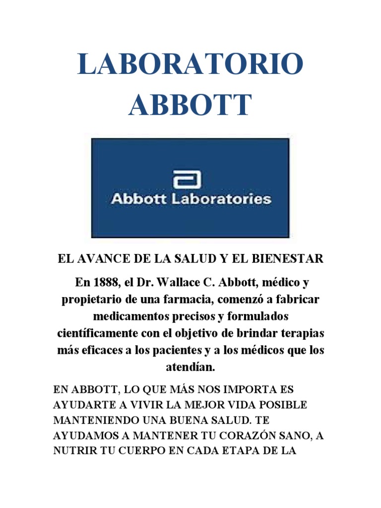 Laboratorio Abbott | PDF | Farmacia | Industria farmacéutica