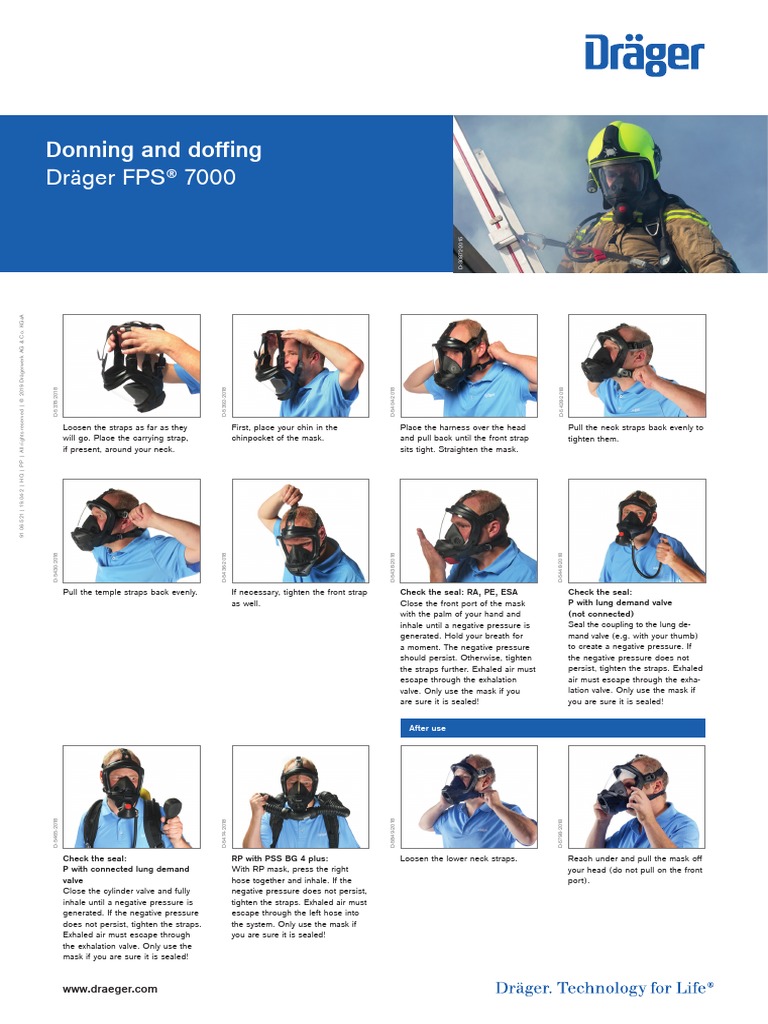 Colocacion de La Mascara Drager | PDF | Exhalation | Diving Equipment