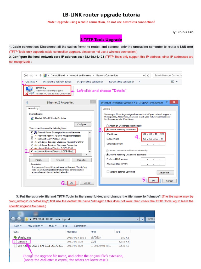 Lb-Link Router Upgrade Tutoria PDF | PDF | Computers