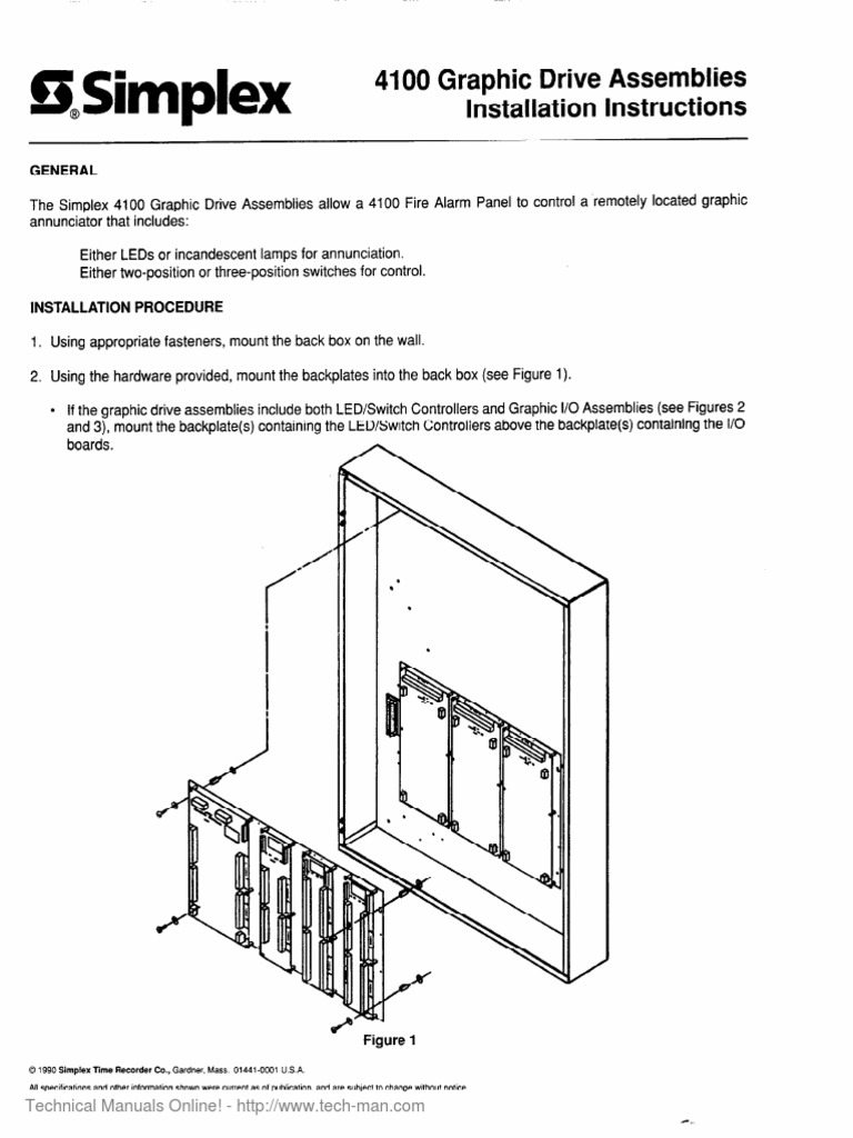 Simplex-4100 Graphic Drive Installation Instructions | PDF | Electronic ...