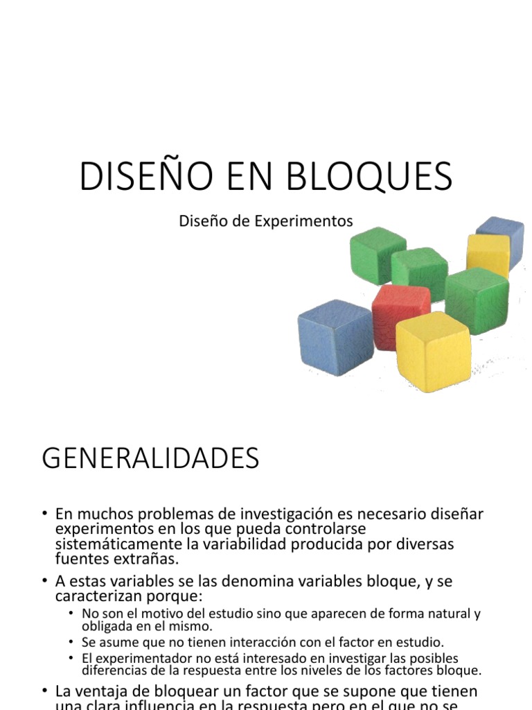 05 - Diseño en Bloques | PDF | Análisis de variación | Estadísticas