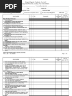 PRODUCT AUDIT CHECKLIST PCB Template | PDF