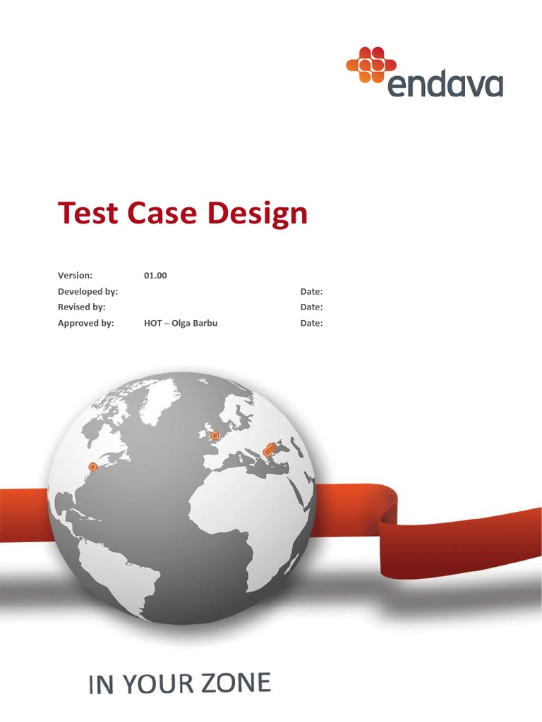 Test Case Design: 01.00 Developed By: Revised By: Approved By: HOT ...