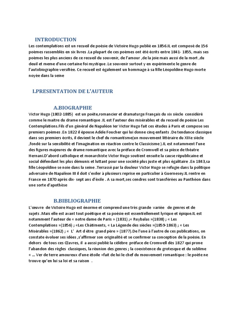 INTRODUCTION | PDF | Victor Hugo | Poésie