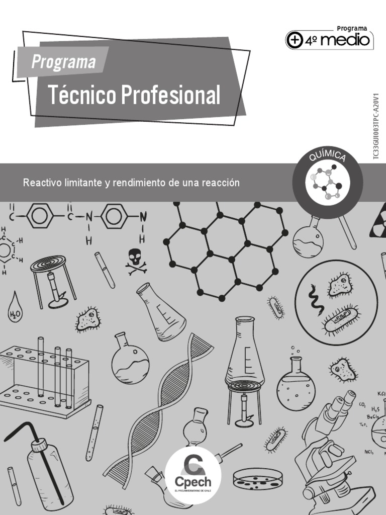 Guia 3 Reactivo Limitante y Rendimiento de Una Reaccion PDF | PDF | Estequiometría | Reacciones ...