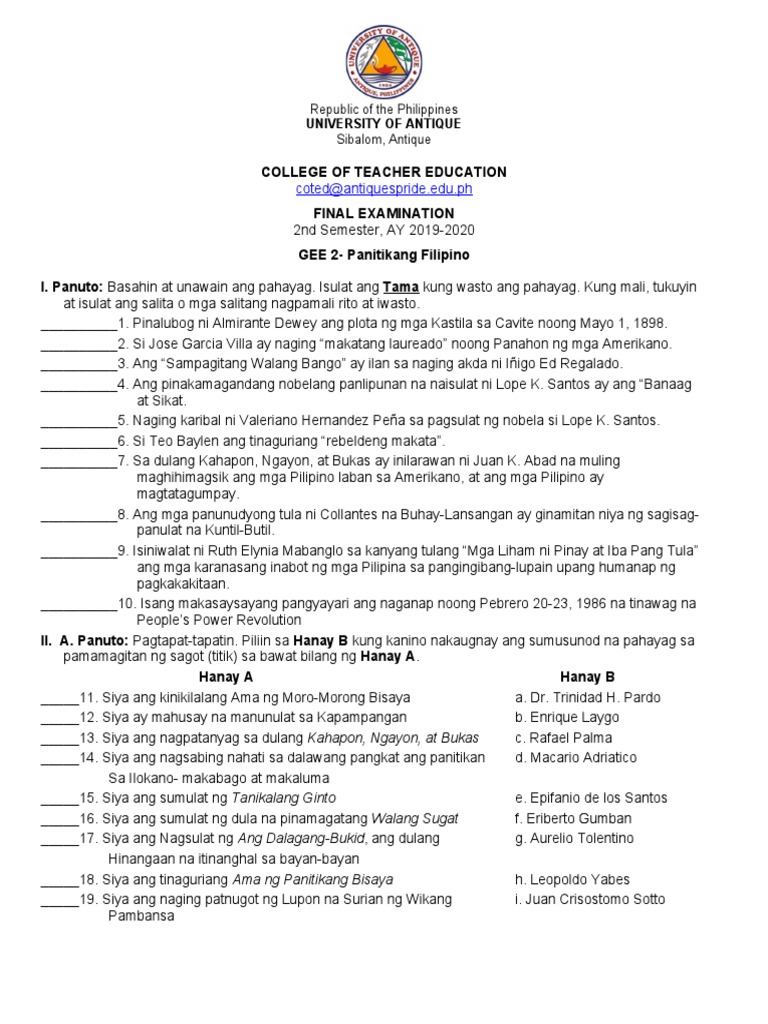 Test Gee 2 Finals | PDF