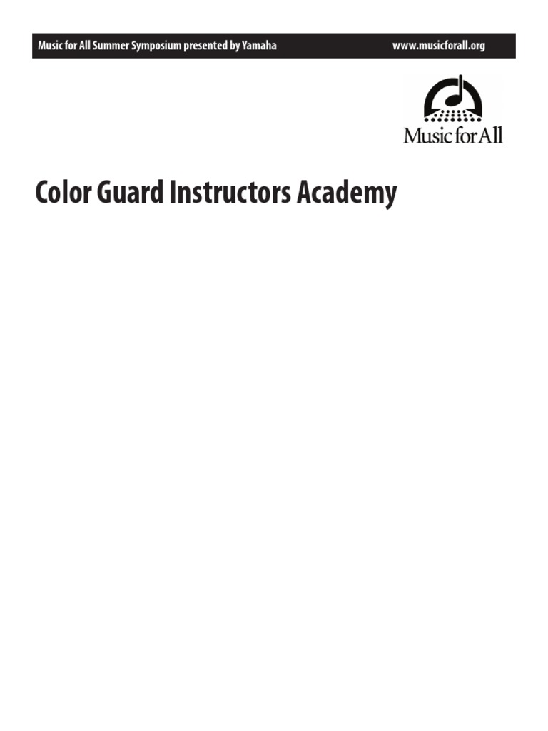 13SSY Color Guard Instructors Academy PDF | PDF | Foot | Sports