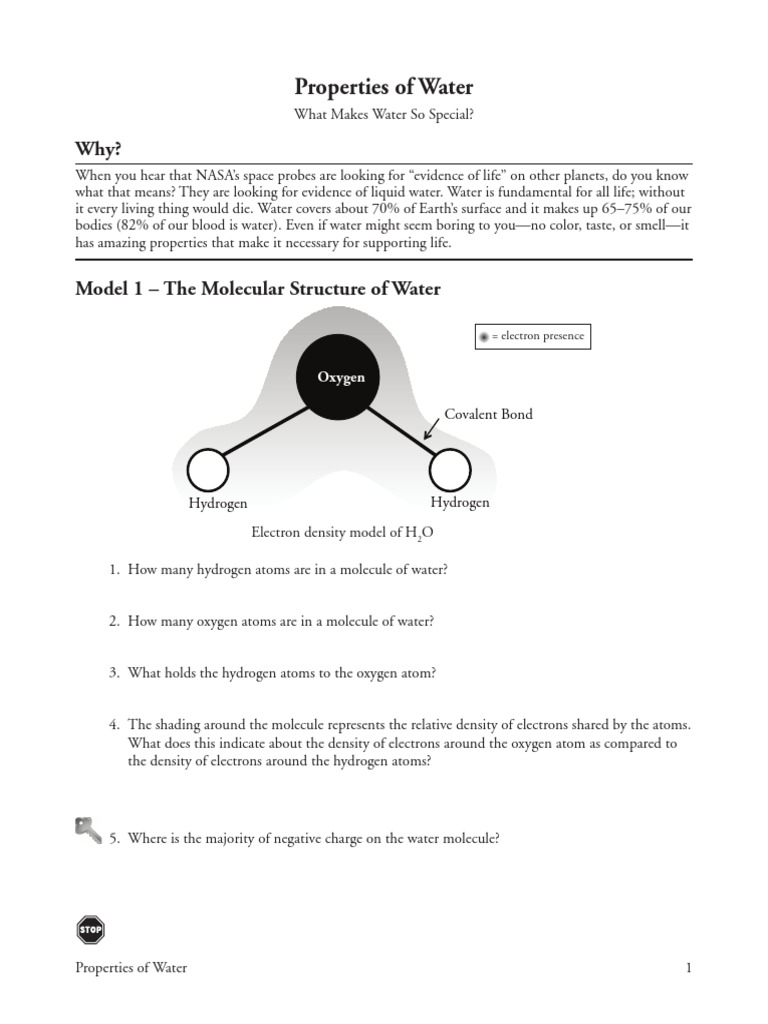 5 Properties of Water-S PDF | PDF | Molecules | Chemical Bond