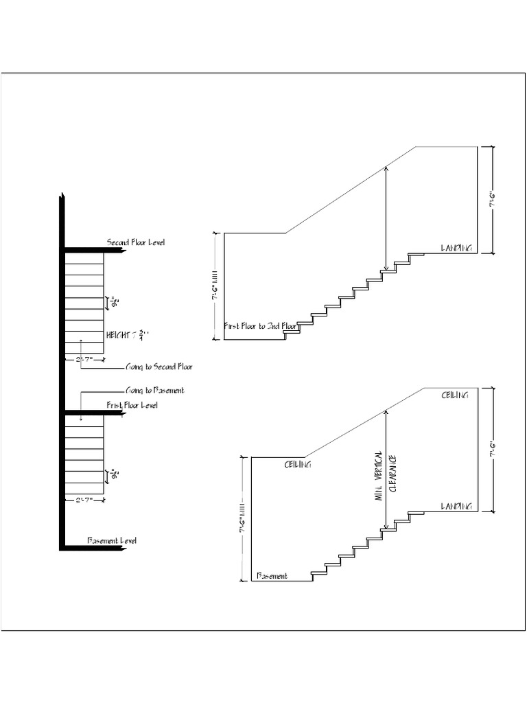 Stair Details and Clearance Measurements | PDF