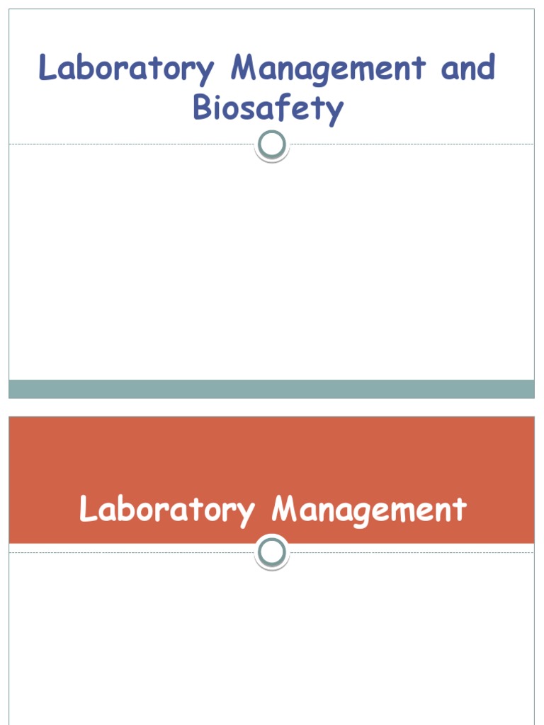 Lecture 1 - Laboratory Management and Biosafety | Download Free PDF ...