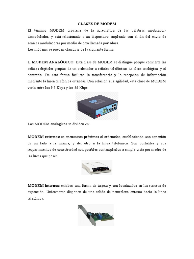 Clases de Modem | PDF