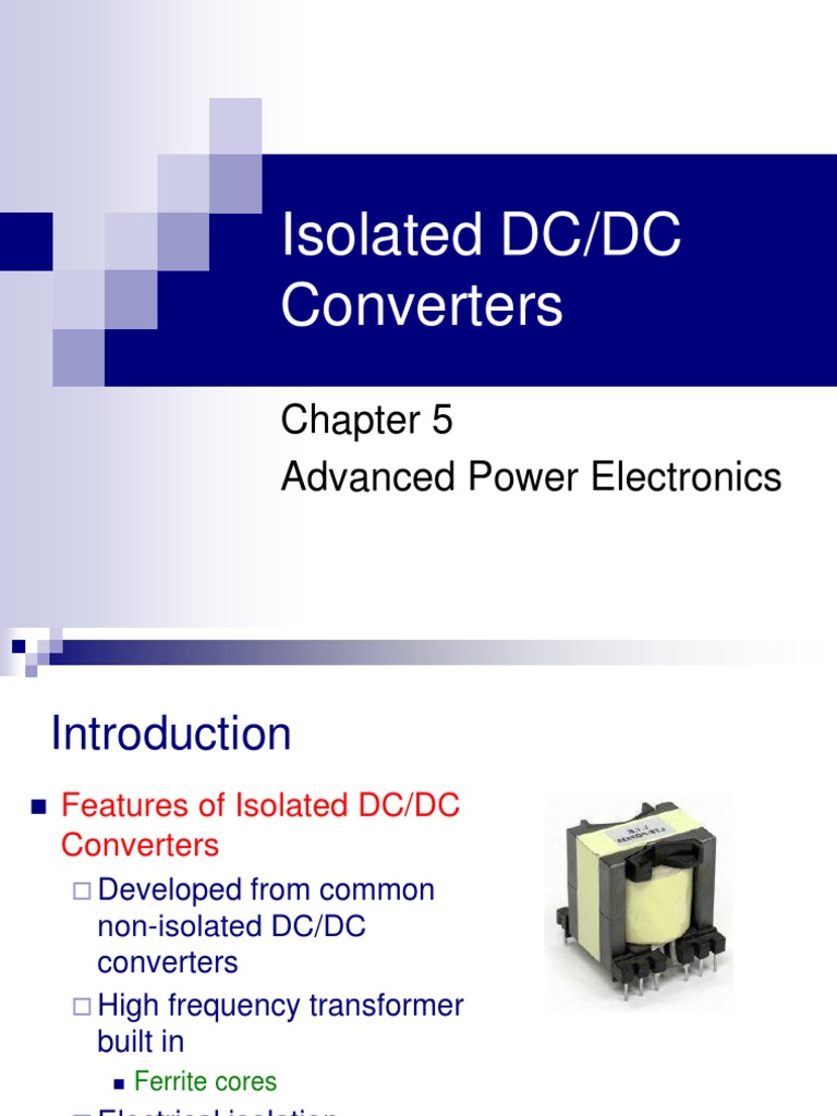 Isolated DC/DC Converter Overview | PDF | Electrical Components ...