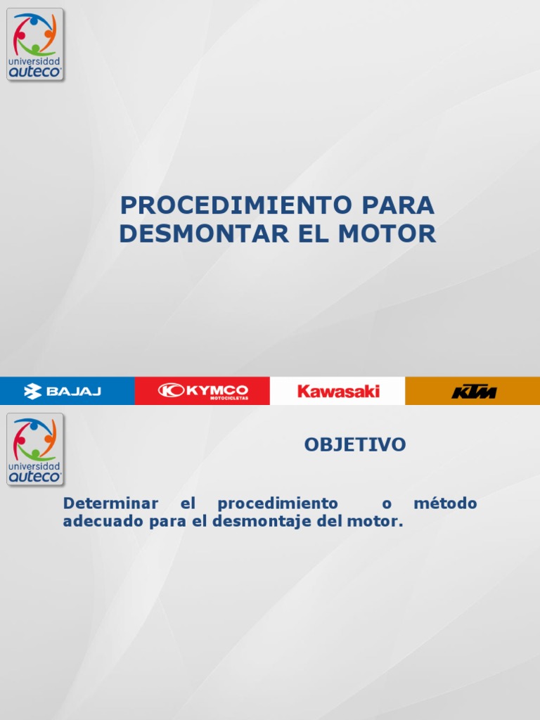 Desmontaje Motor PDF | PDF | Eje | Vehículo de motor