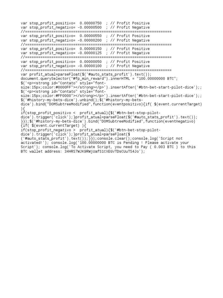 Freebitco Script 100 BTC | PDF Freebitco Script 100 BTC | PDF