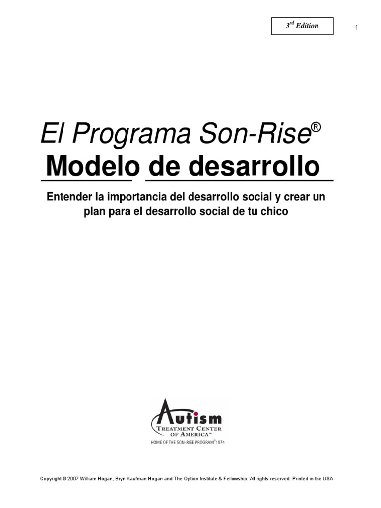 Son-Rise Modelo de Desarrollo Del Programa Son-Rise 3rd Edition PDF | PDF | Expresión facial ...