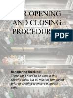Bar Closing Procedures Checklist | PDF