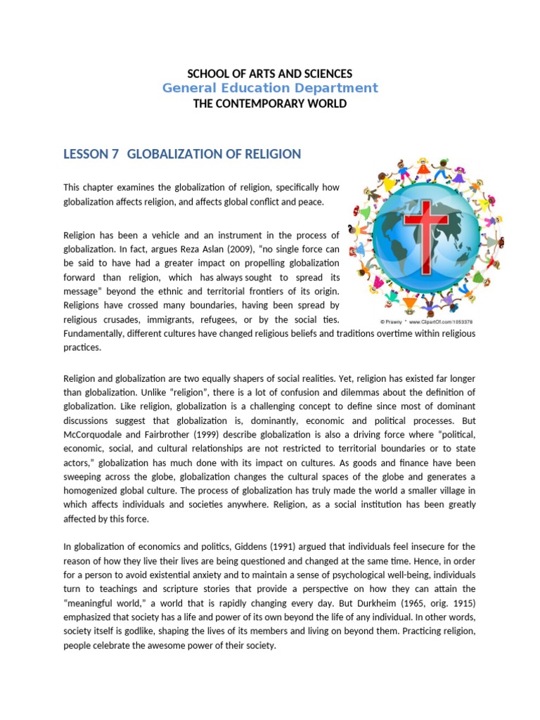 Lesson 7 Globalization of Religion | PDF | Globalization | Rohingya People