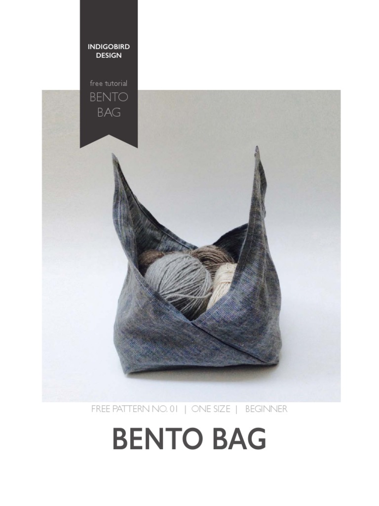 Bento Bag (Azuma Bukuro) | PDF | Seam (Sewing) | Sewing