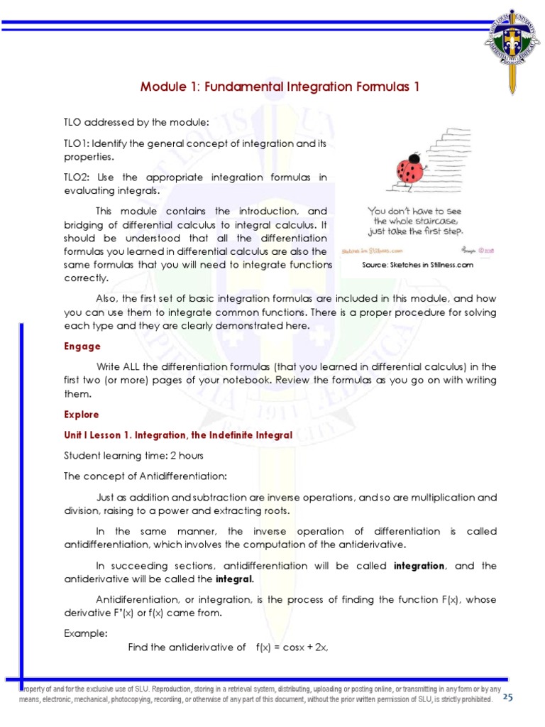 Integral Calculus Module 1 PDF | PDF | Integral | Fraction (Mathematics)