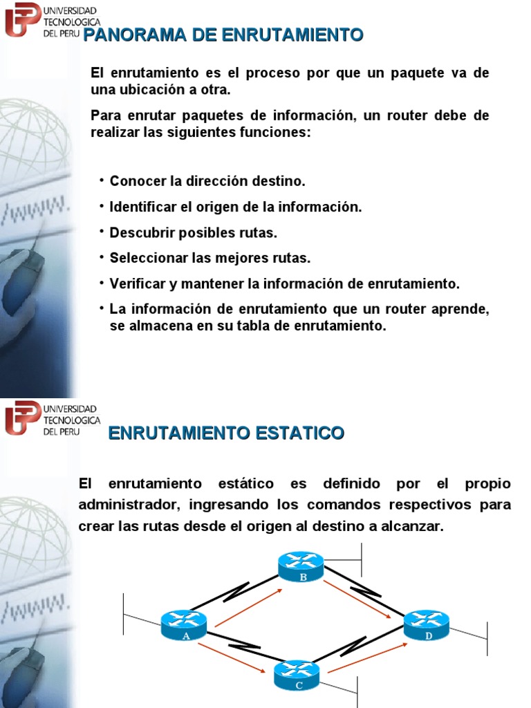Sesion 10 Ruteo Estatico | PDF | Enrutador (Computación) | Protocolos de comunicaciones