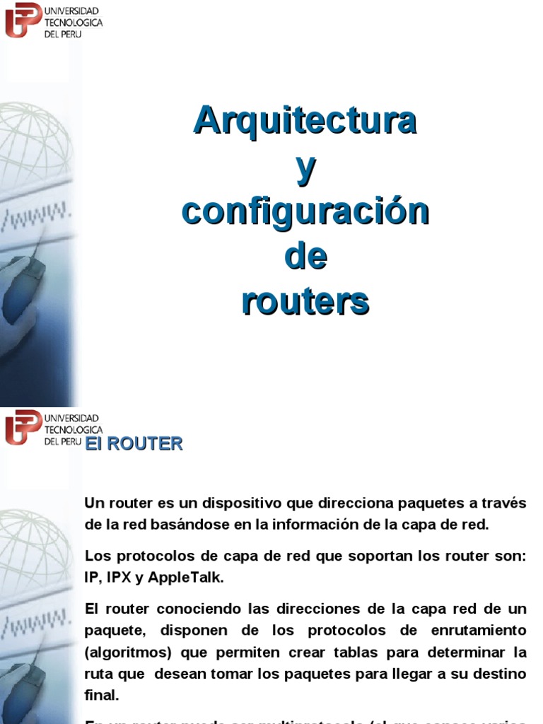Sesion 7 1 Arquitectura y Configuracion de Routers | PDF | Enrutador ...