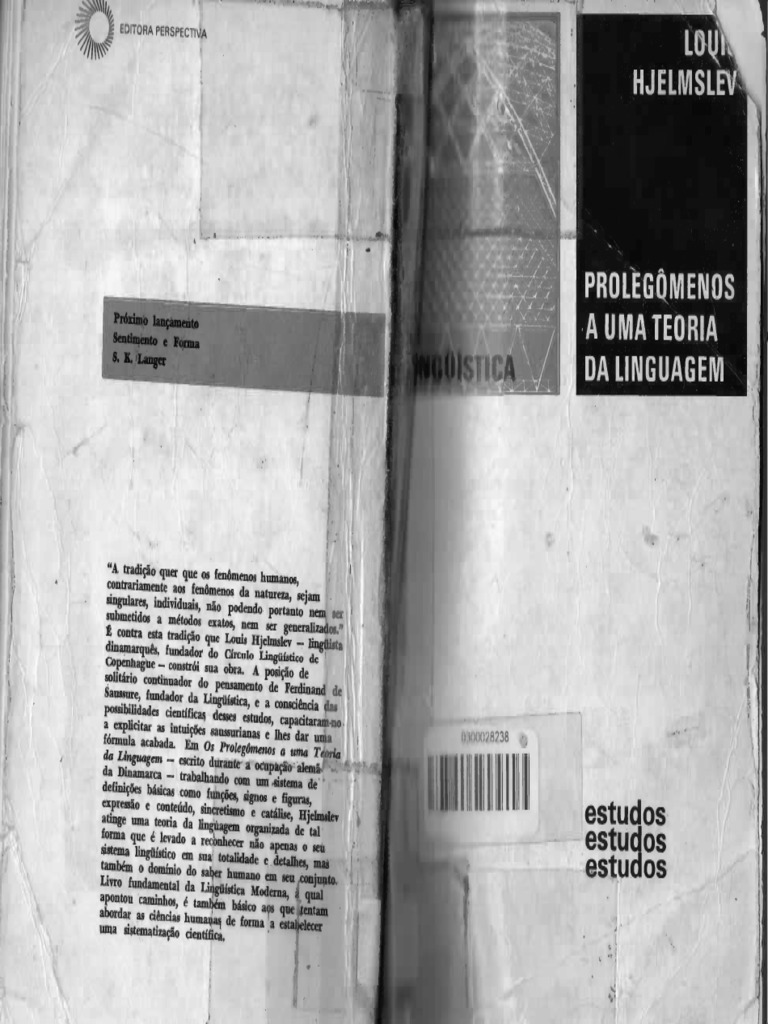 Hjelmslev - Prolegômenos A Uma Teoria Da Linguagem PDF | PDF | Teoria | Science