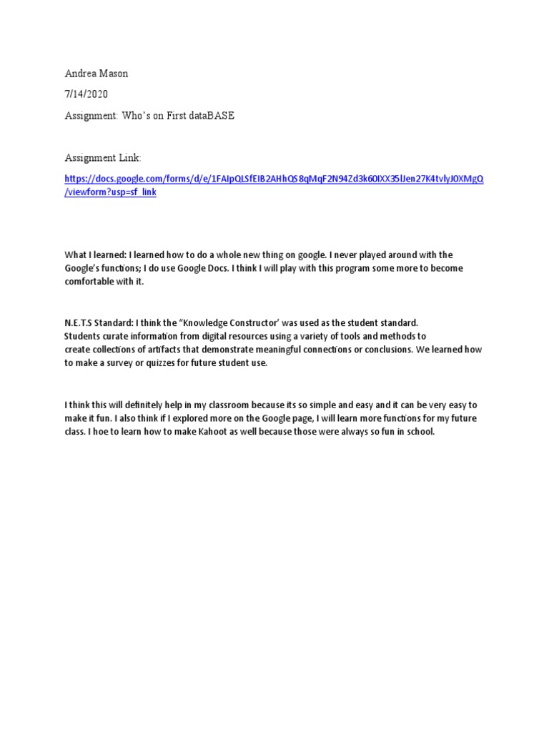 Database Reflection | PDF