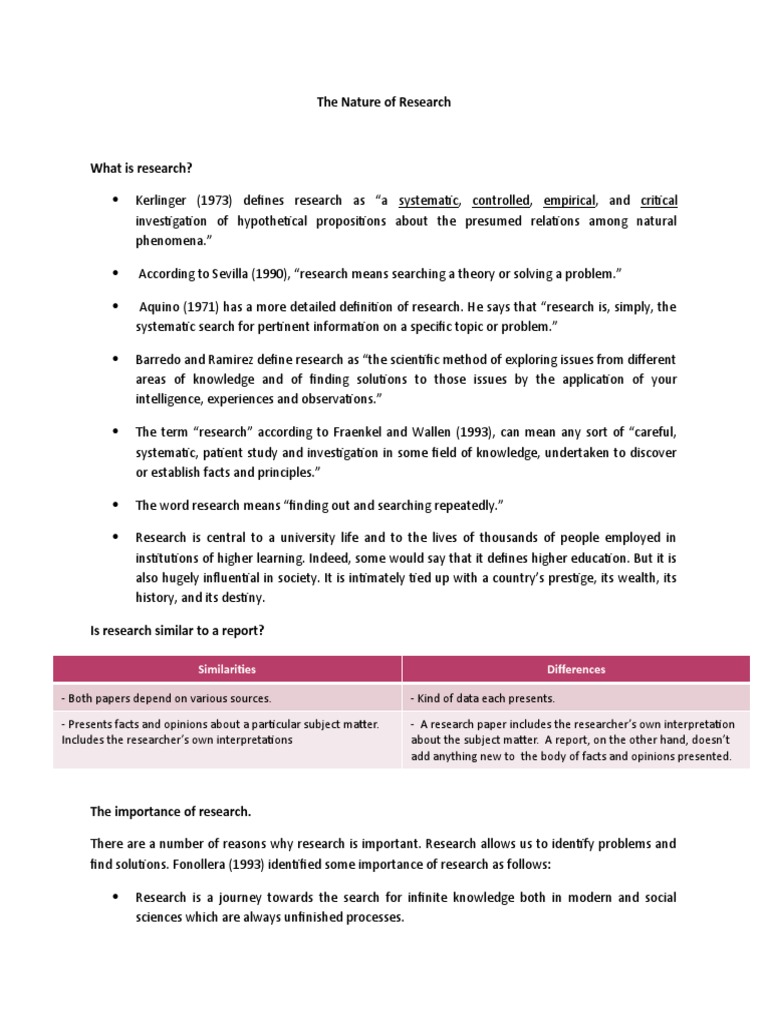 The Nature of Research | PDF | Experiment | Basic Research