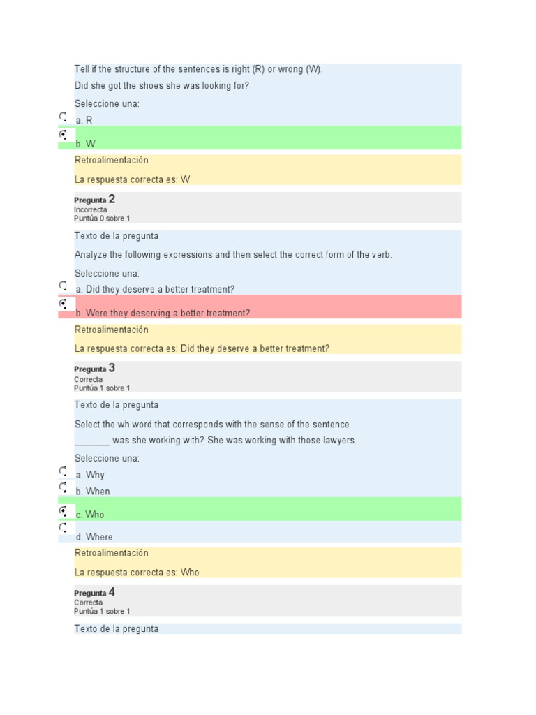 Assignment 3 Questionnaire U2 | PDF
