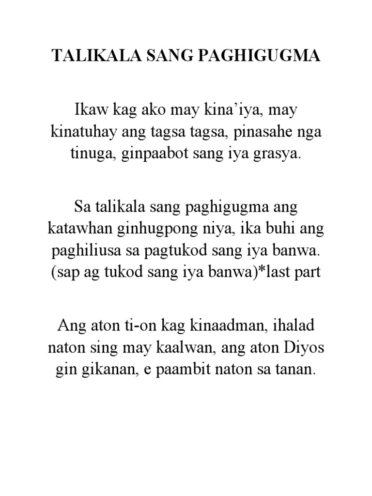 Talikala Sang Paghigugma | PDF