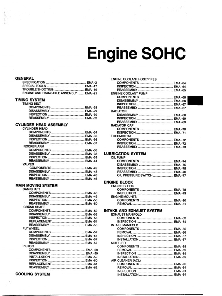 Engine (SOHC) | PDF