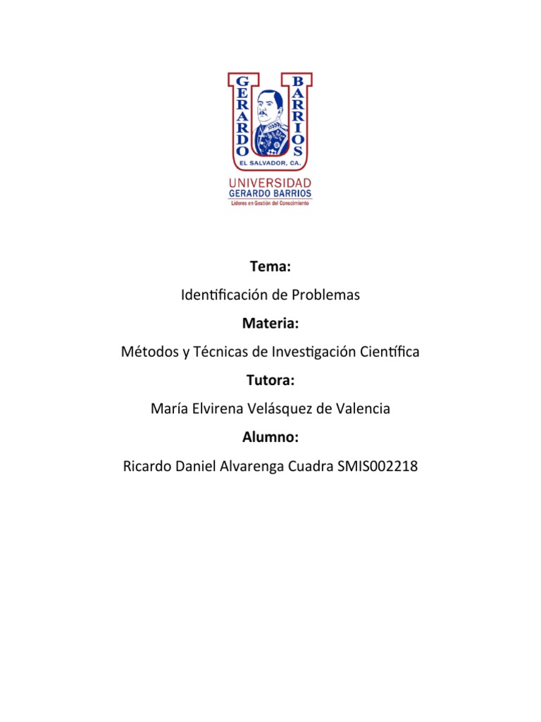 Identificacion de Problemas, SMIS002218 | PDF