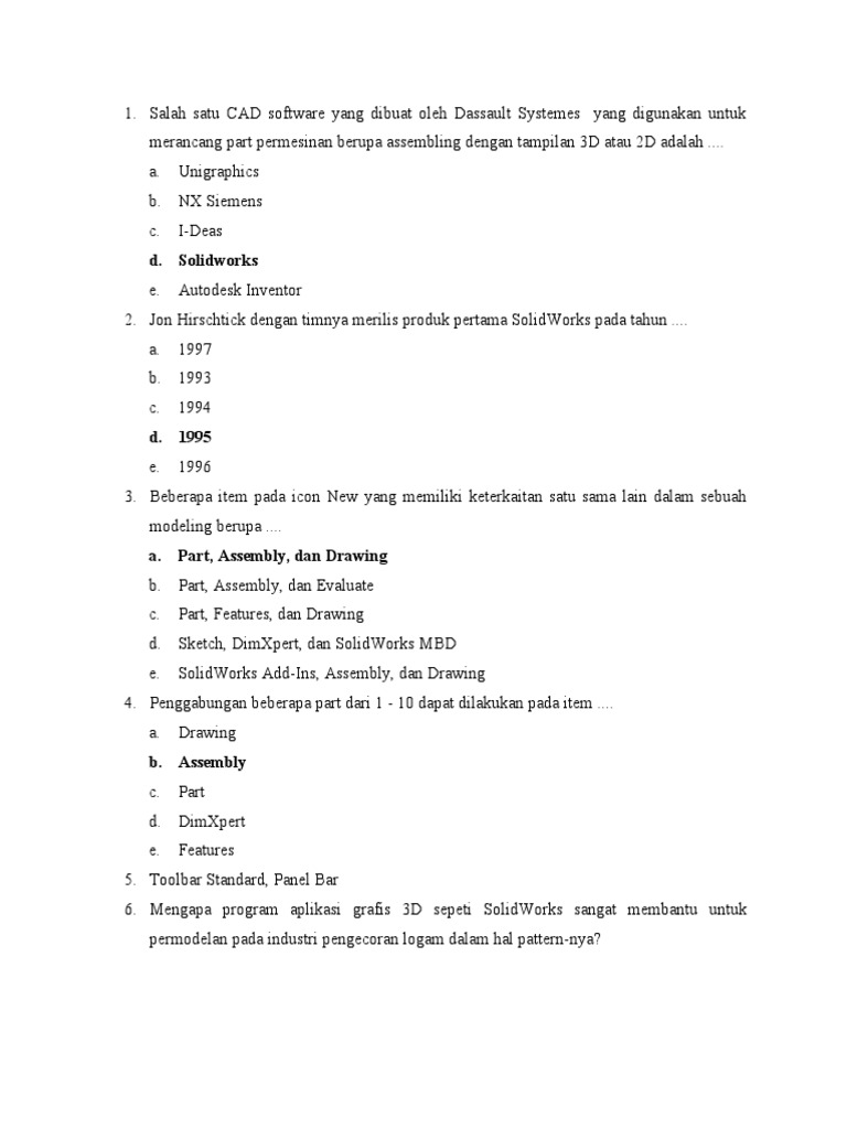 Soal TTG SolidWorks | PDF