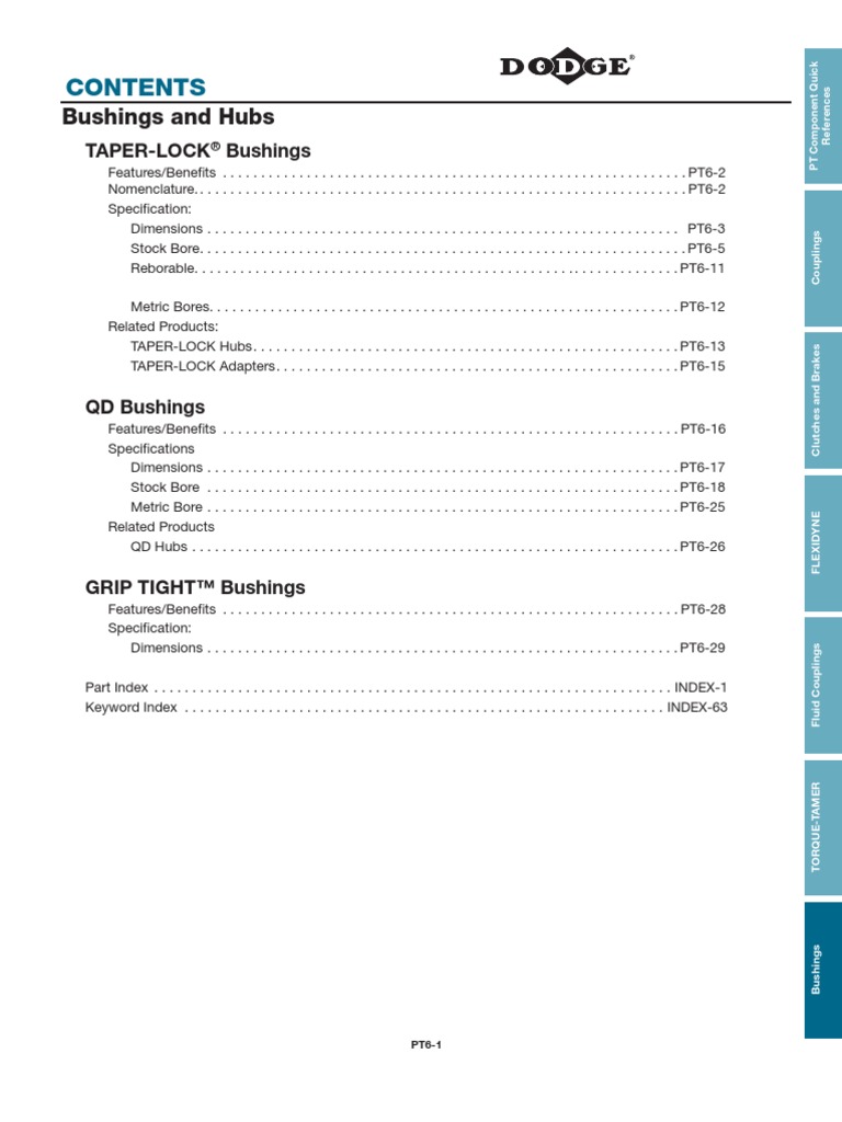 Dodge Bushings | PDF | Screw | Mechanical Engineering
