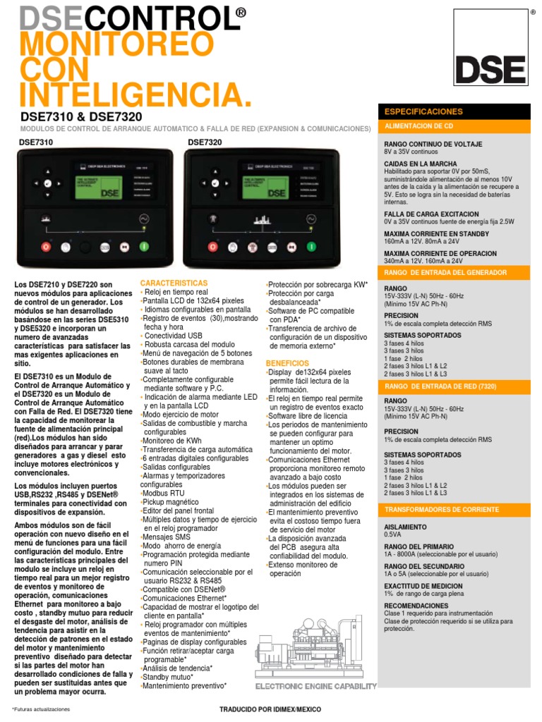 Ficha Técnica DSE 7310 7320 | PDF | USB | Módem