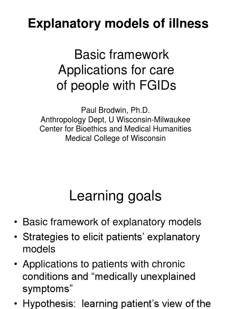 Explanatory Models | PDF | Patient | Chronic Condition