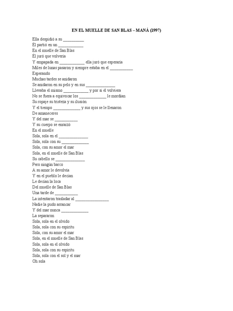 En El Muelle de San Blas | PDF