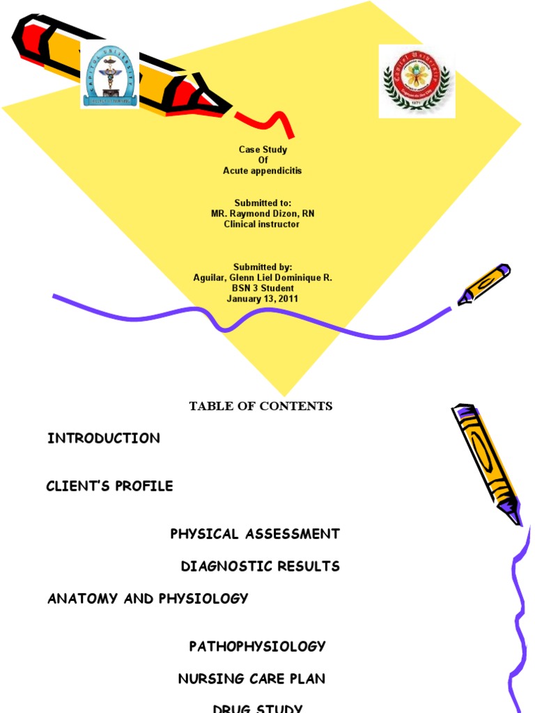 Case Study of Acute Appendicitis | Download Free PDF | Large Intestine ...