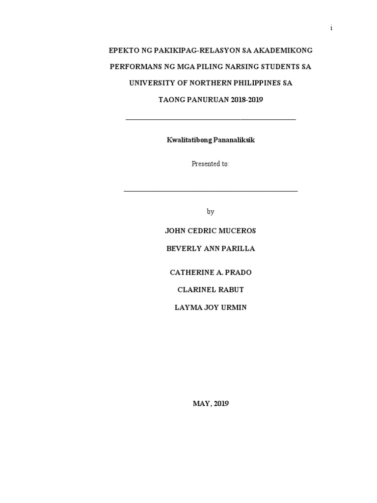 Preliminary Sa FilDis Thesis | PDF | Love | Qualitative Research