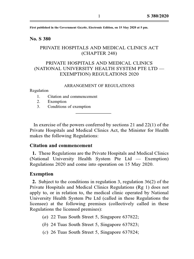 Arrangement of Regulations Regulation 1. Citation and Commencement 2 ...