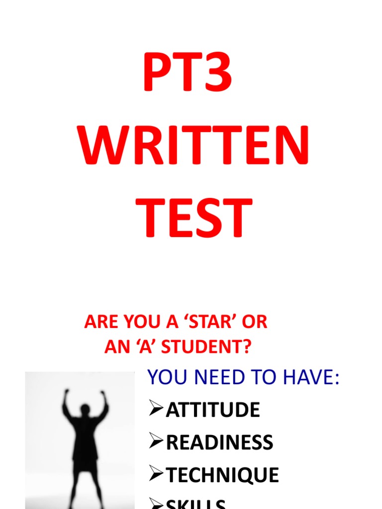 PT3 Written Test | Download Free PDF | Reading Comprehension | Question